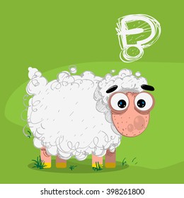 Lamb Question Mark Funny Cartoon Character Stock Vector (Royalty Free ...