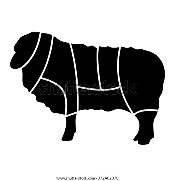 Lamb Vector Illustration Lamb Mutton Cuts Stock Vector (Royalty Free ...