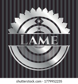 Lame Silvery Emblem Badge Vector Illustration Stock Vector (Royalty ...