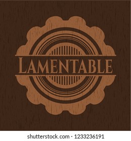 Lamentable Badge Wood Background Stock Vector (Royalty Free) 1233236191 ...