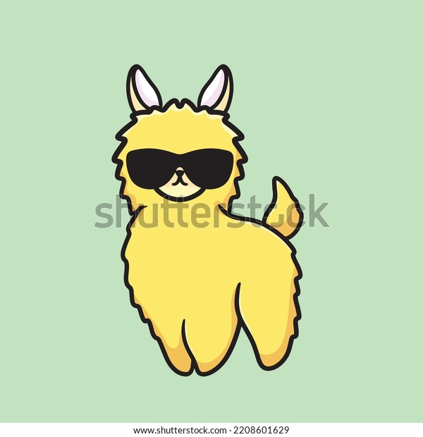 Lamma Cartoon Character Mascot Flat Design Stock Vector (Royalty Free ...