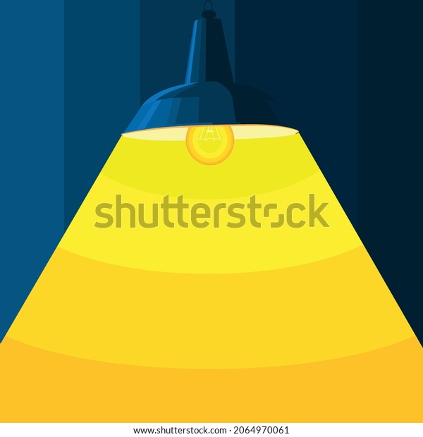 Lamp Blue Yellow Light Vector Stock Vector (Royalty Free) 2064970061 ...