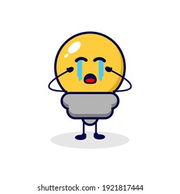 Lamp Surprised Cute Character Illustration Stock Vector (Royalty Free ...