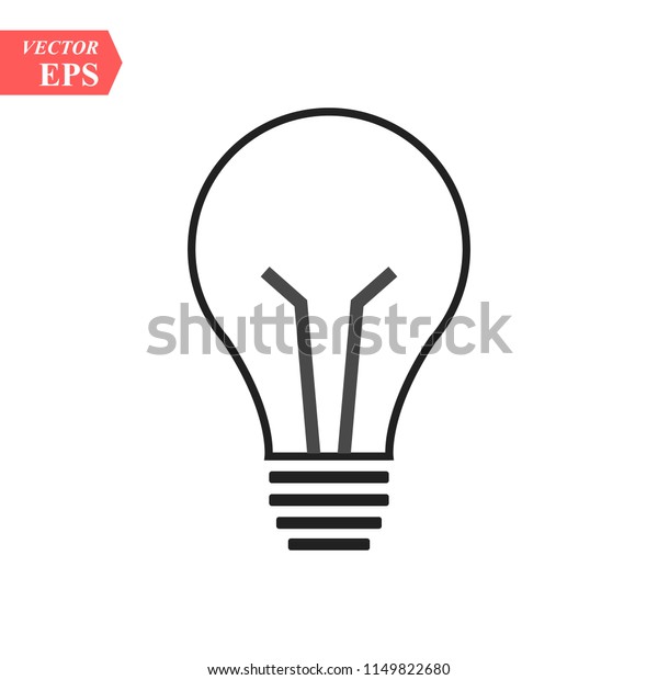 Lamp Line Icon On White Background Stock Vector (Royalty Free ...