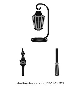 Lamp Post Cartoon Icons Set Collection Stock Vector (Royalty Free ...