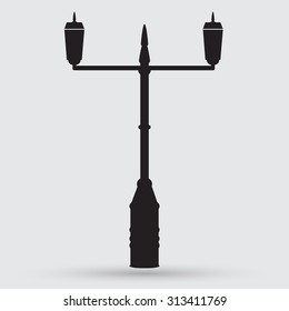 Lamp Post Street Icon Stock Vector (Royalty Free) 314787455 | Shutterstock