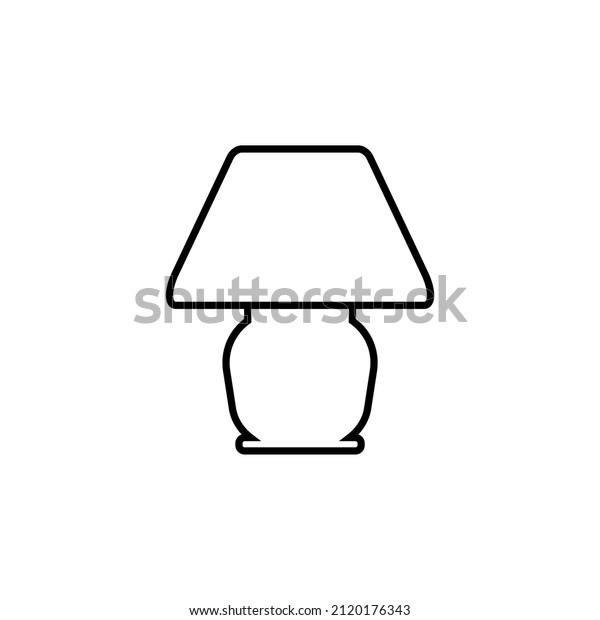 Lamp Shade Line Icon Vector Outline Stock Vector (Royalty Free ...