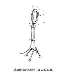 Lamp Spotlight Drawing Vector Sketch Stock Vector (Royalty Free ...