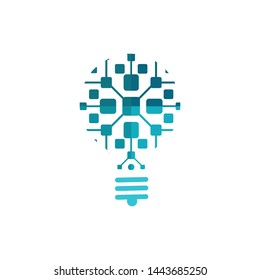 Lamp Technology Logo Template Stock Vector (Royalty Free) 1443685250 ...