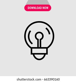 Lamp Vector Icon Electrical Lamp Symbol Stock Vector (Royalty Free ...