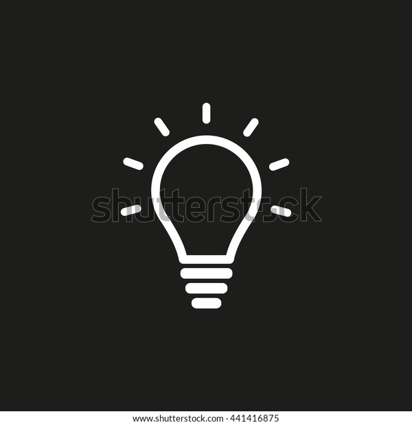 Lamp Vector Icon White Illustration Isolated Stock Vector (Royalty Free ...