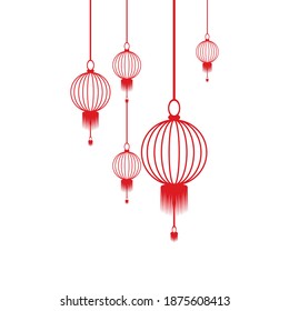 Lampion Vector Design Illustration Template Stock Vector (Royalty Free ...
