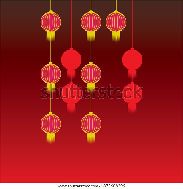 Lampion Vector Design Illustration Template Stock Vector (Royalty Free ...