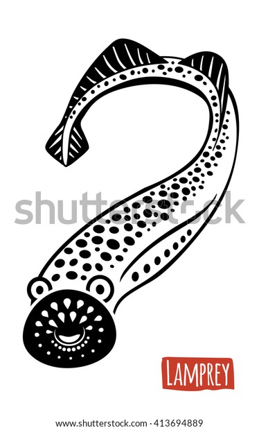Lamprey Vector Illustration Cartoon Style Stock Vector (Royalty Free ...