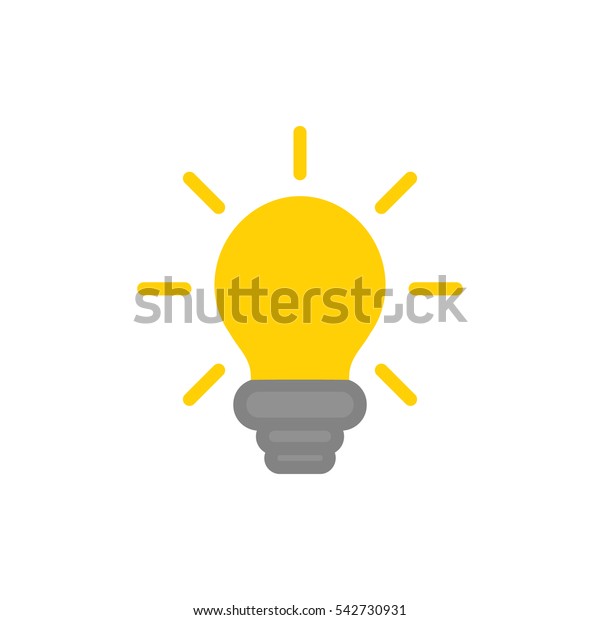 Lamps Light Rays Flat Icon Stock Vector (Royalty Free) 542730931 ...