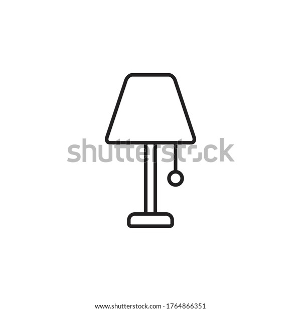 Lampshade Icon Vector Sign Symbol Isolated Stock Vector (Royalty Free ...