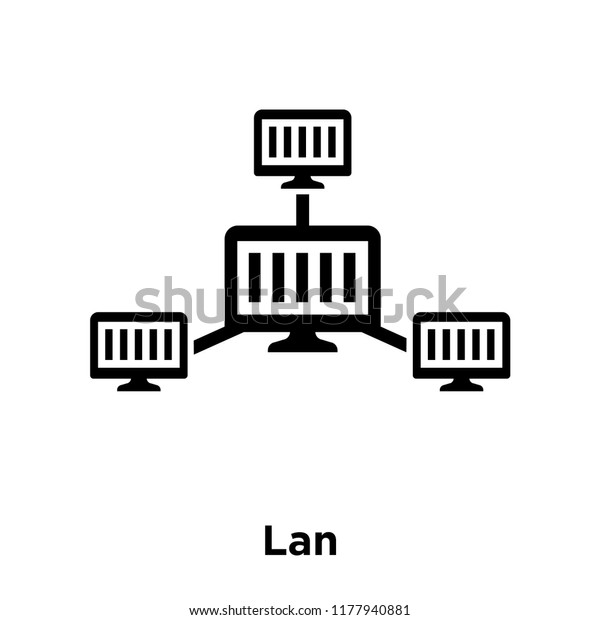 Lan Icon Vector Isolated On White Stock Vector (Royalty Free ...