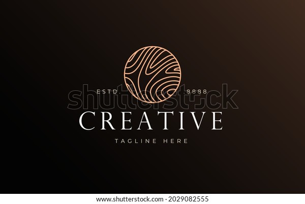 Land Contour Logo Design Template Topographic Stock Vector (Royalty ...