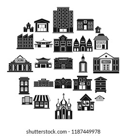 Land Development Icons Set Simple Set Stock Vector (Royalty Free ...