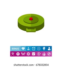 Land Mine Icon Stock Vector (Royalty Free) 599844569