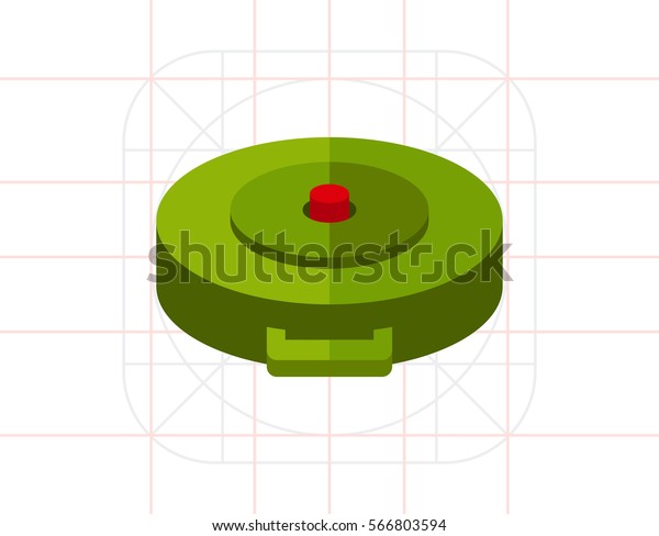 Land Mine Icon Stock Vector (Royalty Free) 566803594 | Shutterstock