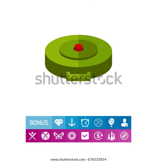 Land Mine Icon Stock Vector (Royalty Free) 678332854 | Shutterstock