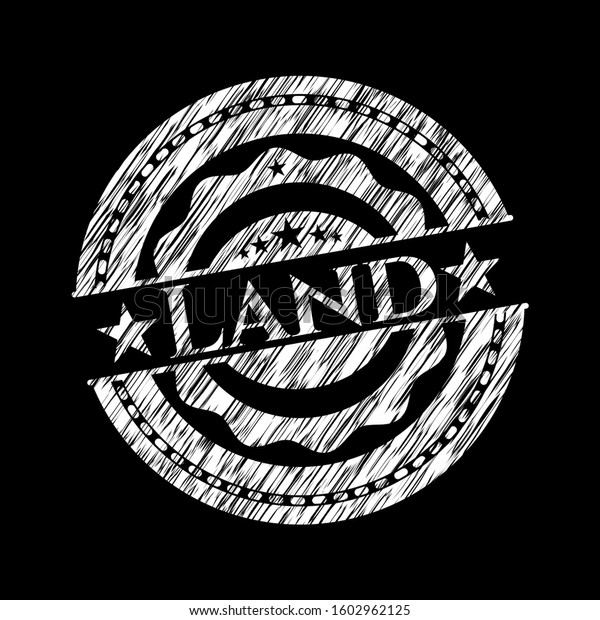Land Written Chalkboard Texture Vector Illustration Stock Vector ...