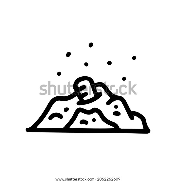 Landfill Line Vector Doodle Simple Icon Stock Vector (Royalty Free ...