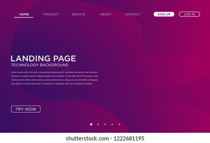 Landing Page Background Template Design Modern Stock Vector (Royalty ...