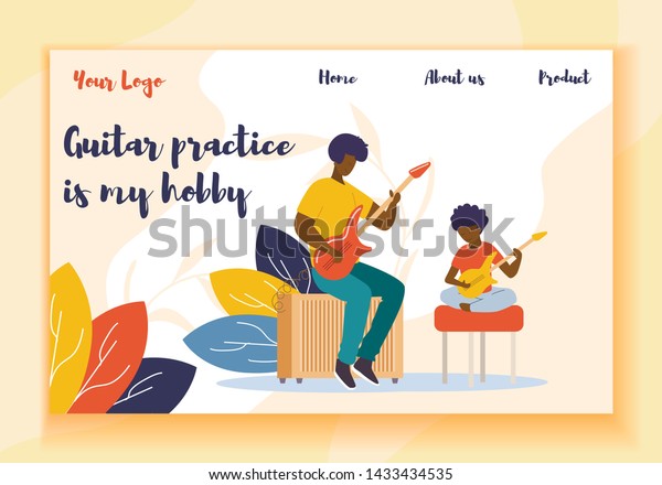 Landing Page Presentation Promoting Love Music Stock Vector (Royalty ...