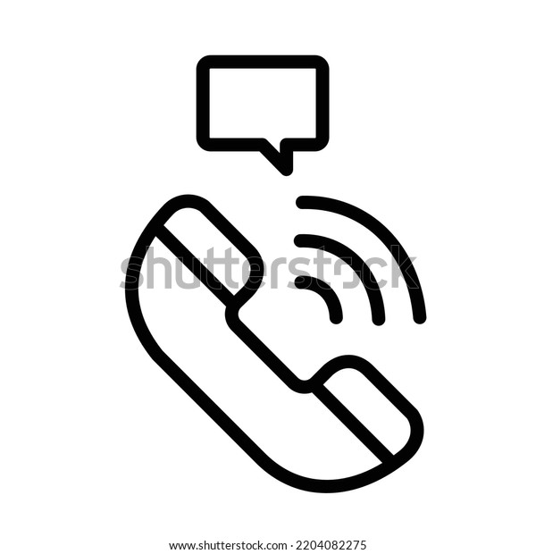 Landline Bold Outline Vector Icons That Stock Vector (Royalty Free ...