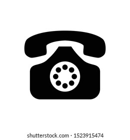 Landline Vector Graphics Icon Black Color Stock Vector (Royalty Free ...