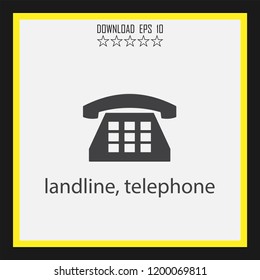 Landline Vector Icon Stock Vector (Royalty Free) 1200069811 | Shutterstock