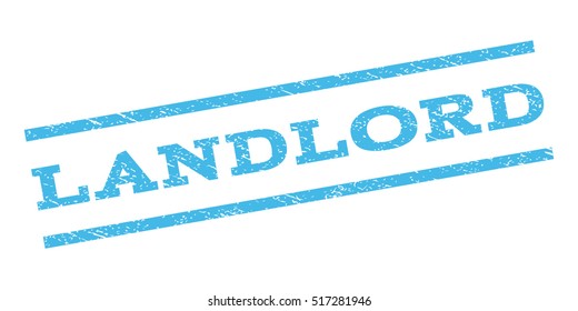 Landlord Watermark Stamp Text Caption Between Stock Vector (Royalty ...