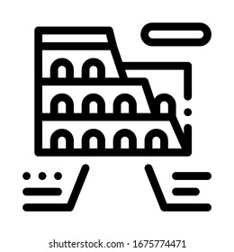 Landmark Icon Vector Outline Landmark Sign Stock Vector (Royalty Free ...