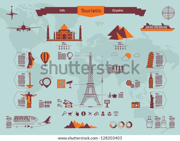 Landmark Info Graphics: vector de stock (libre de regalías) 128203403 ...