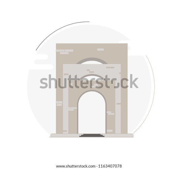 Landmarks Palestine Rafah Flat Vector Illustration 库存矢量图（免版税）1163407078 ...