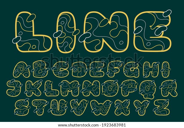 Landscape Alphabet Geology Line Pattern Modern Stock Vector (Royalty ...