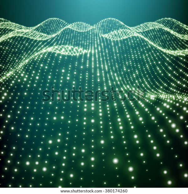 Landscape Background Futuristic Landscape Shiny Grid Stock Vector ...