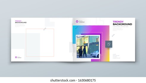Landscape Brochure Cover Background Design Modern Stock Vector (Royalty ...
