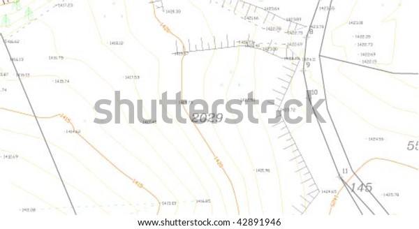 Landscape Geodesy Cad Vector Drawin Stock Vector (Royalty Free ...