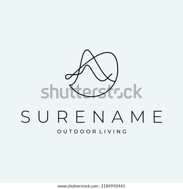 Landscape Mountain Monoline Logo Inspiration Vector Stock Vector ...