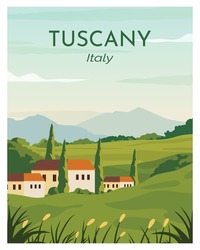 Tuscany Italy Travel Poster Free Stock Photo - Public Domain Pictures