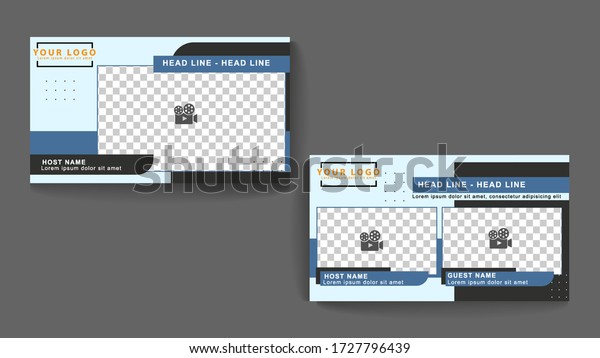 Landscape Video Template Dimensions 16 9 Stock Vector (Royalty Free ...
