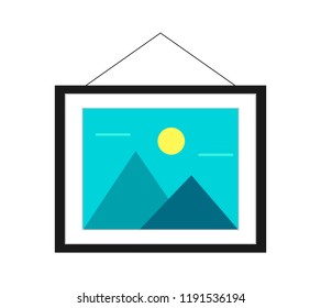 Landscape Wall Frame Vector Illustration Stock Vector (Royalty Free ...