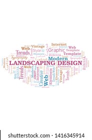 Landscaping Design Word Cloud Wordcloud Made Stock Vector (Royalty Free ...