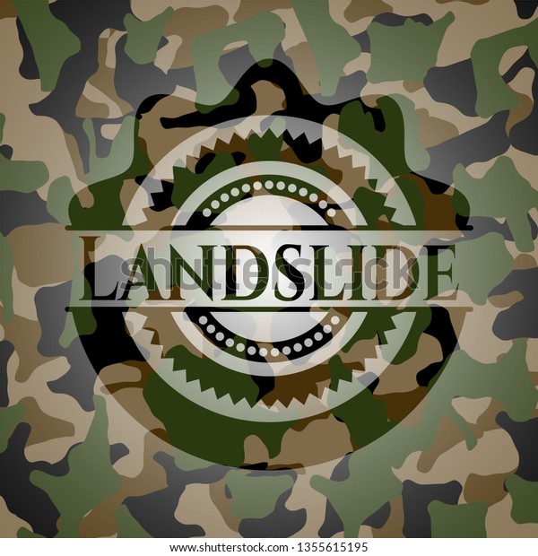 Landslide On Camo Texture Stock Vector (Royalty Free) 1355615195 ...