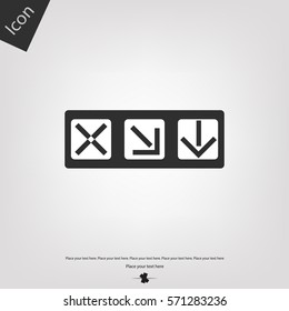 Lane Control Lights Icon Stock Vector (Royalty Free) 571283236 ...