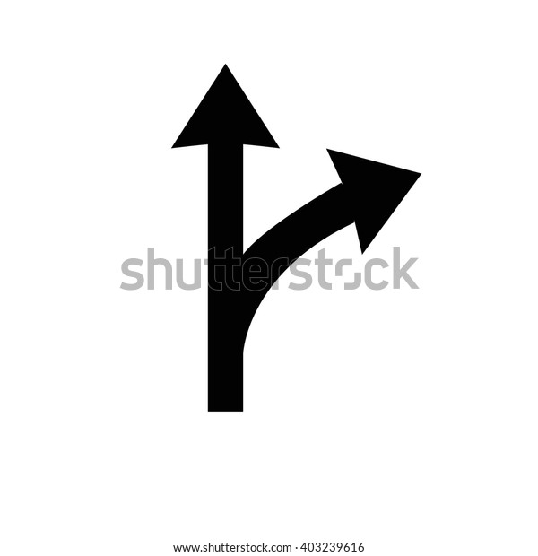 Lane Right Turn Straight Stock Vector (Royalty Free) 403239616 ...