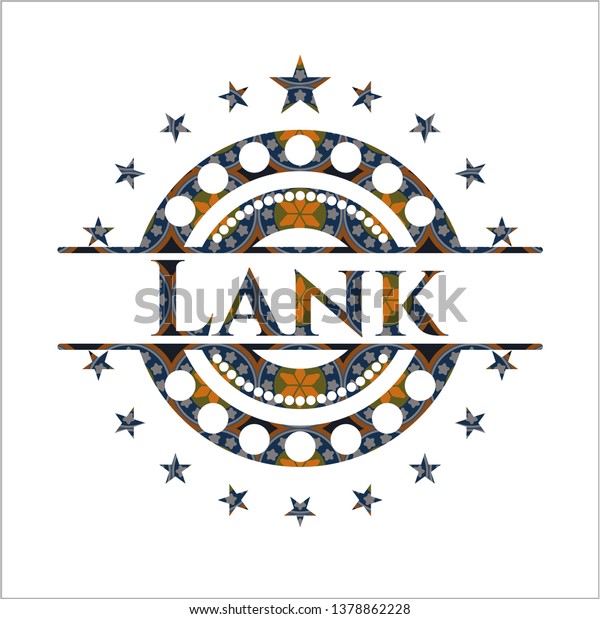 Lank Arabesque Style Badge Arabic Decoration Stock Vector (Royalty Free ...
